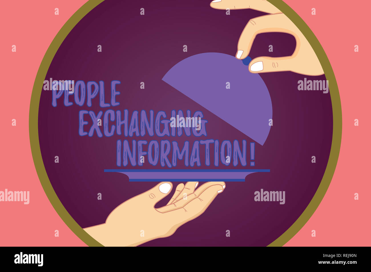 Conceptual hand writing showing People Exchanging Information. Business ...