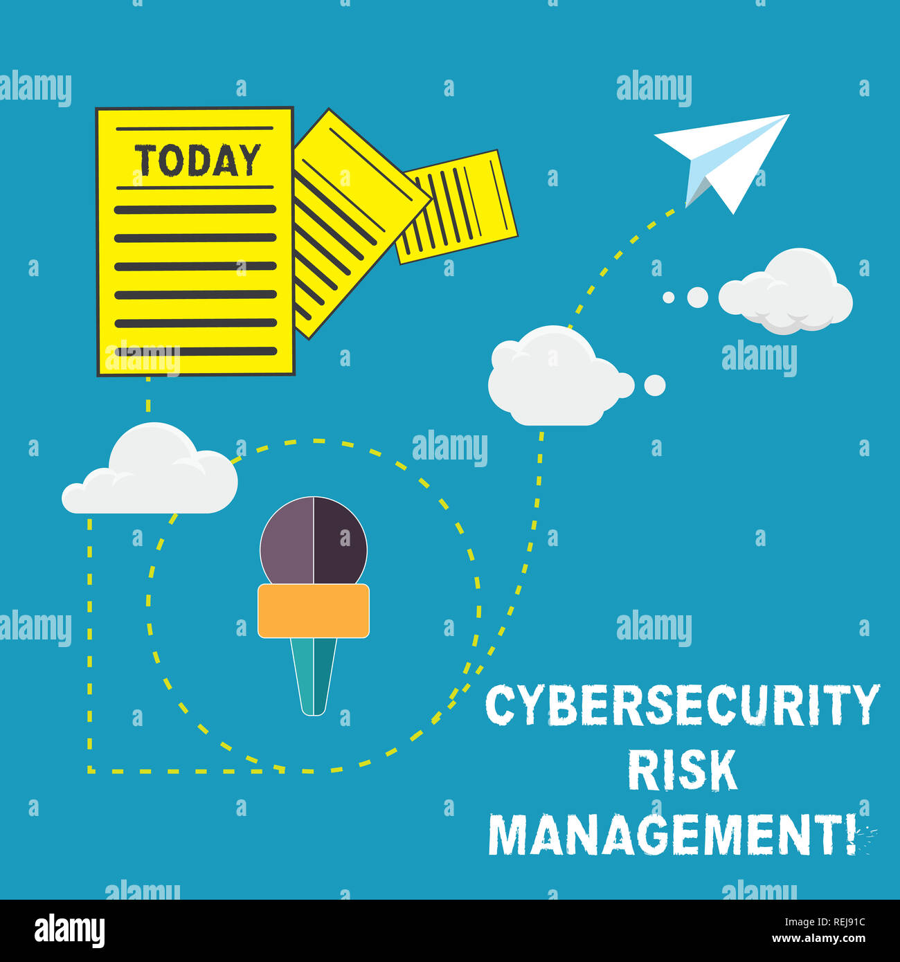 Handwriting text Cybersecurity Risk Management. Concept meaning ...