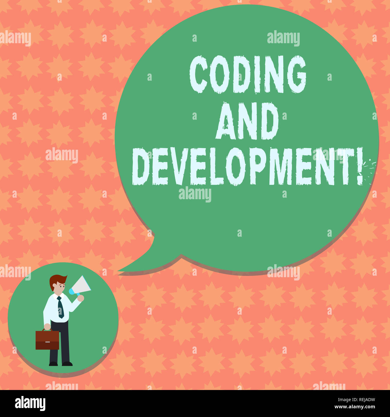 Writing note showing Coding And Development. Business photo showcasing To program or create a ...