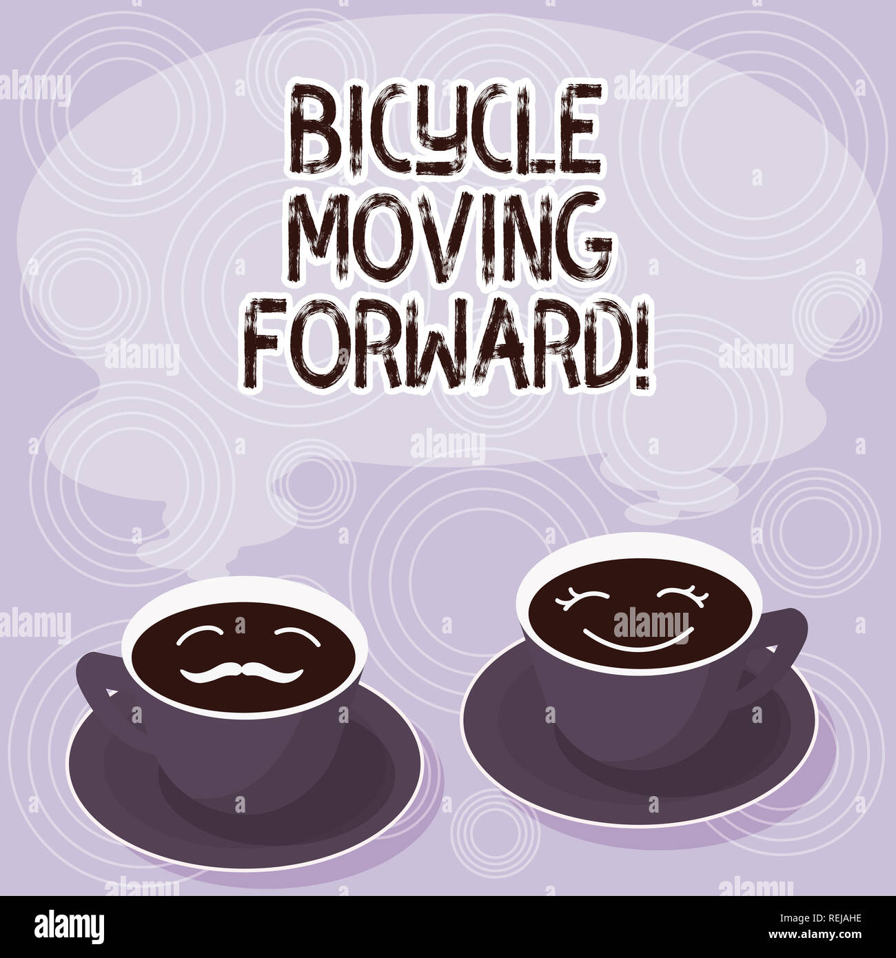 Text sign showing Bicycle Moving Forward. Conceptual photo To keep your ...