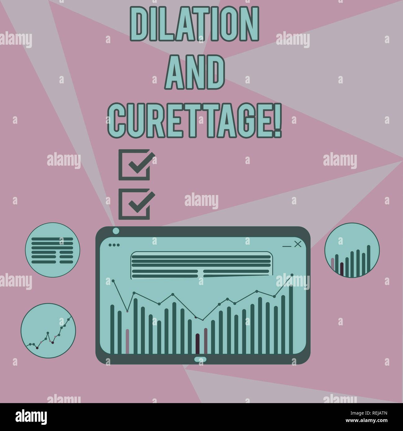 Writing note showing Dilation And Curettage. Business photo showcasing ...