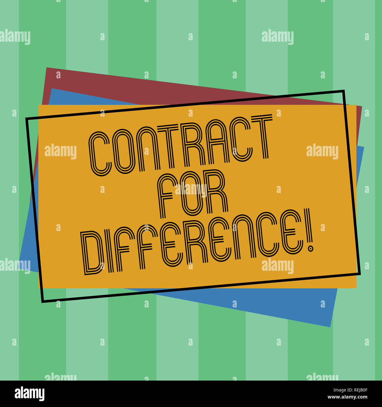Word writing text Contract For Difference. Business concept for ...