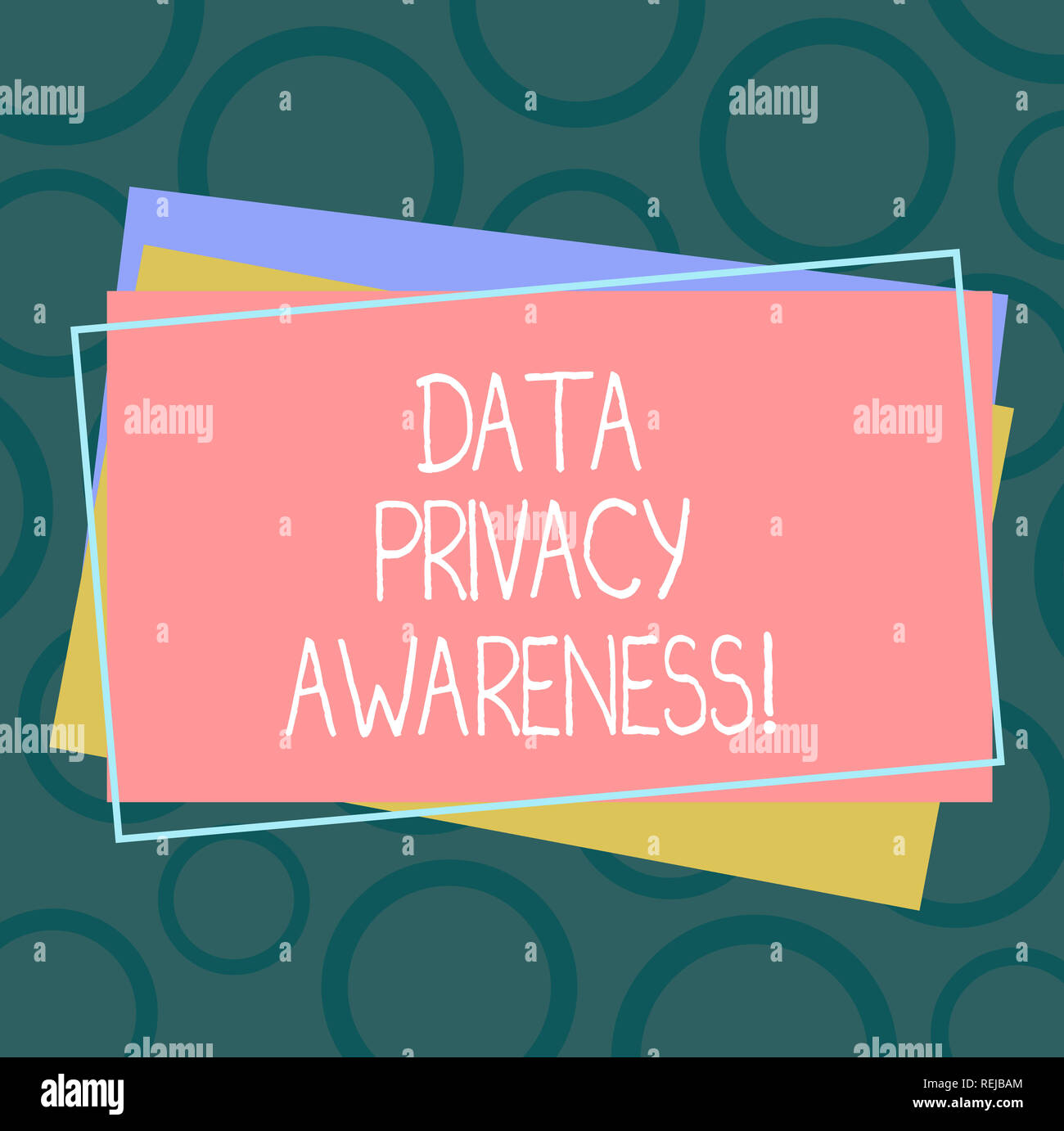 Handwriting text Data Privacy Awareness. Concept meaning Respecting ...