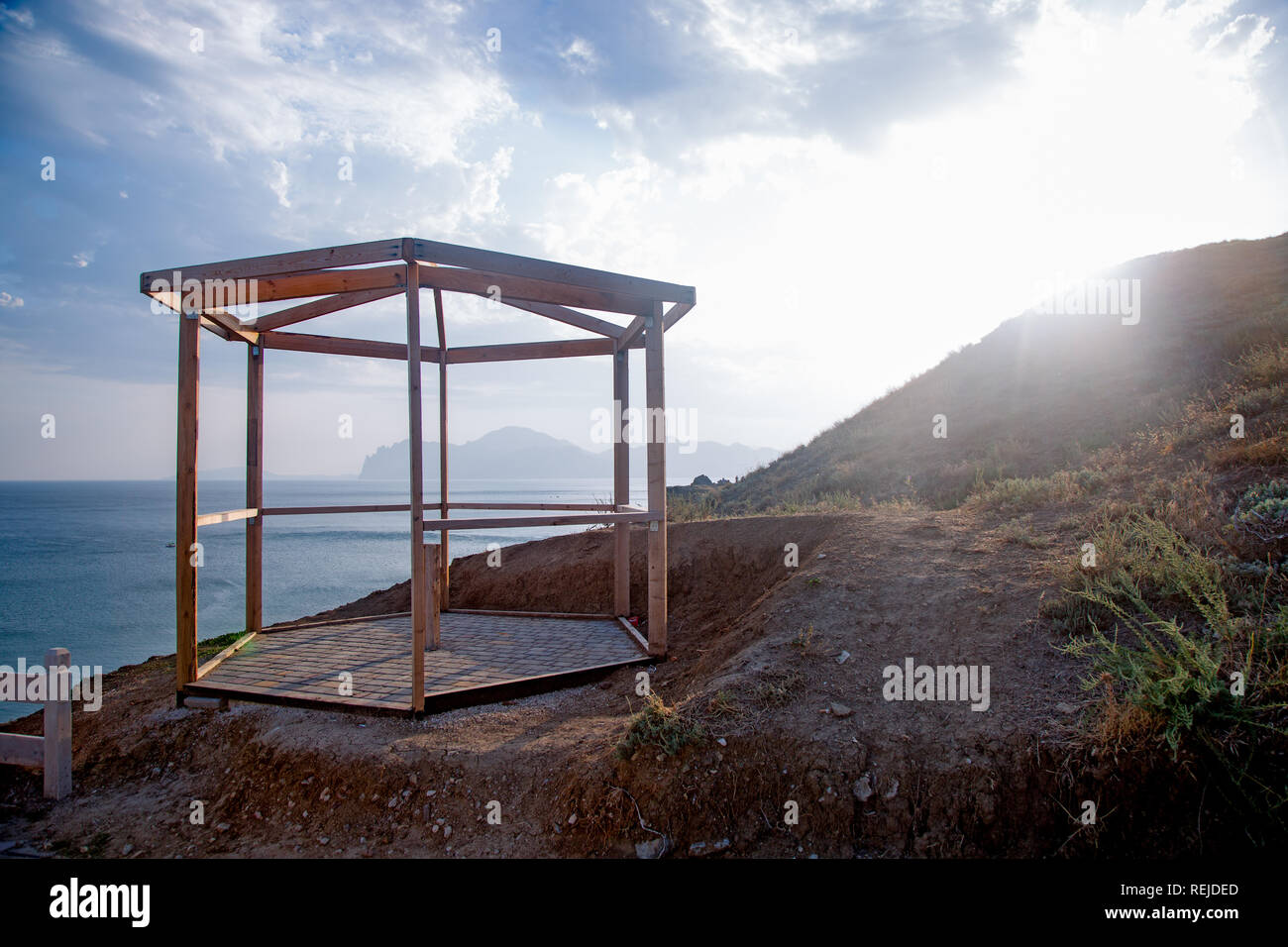 Awesome view from the top of hill with sunrise Stock Photo - Alamy