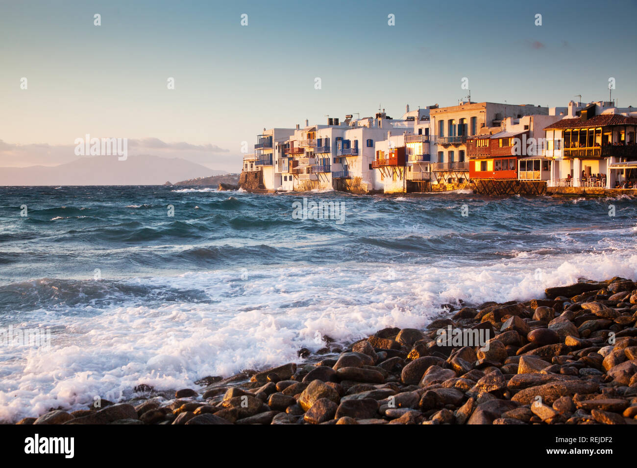 little venice at sunset, mykonos, Greece - luxury travel destiation ...