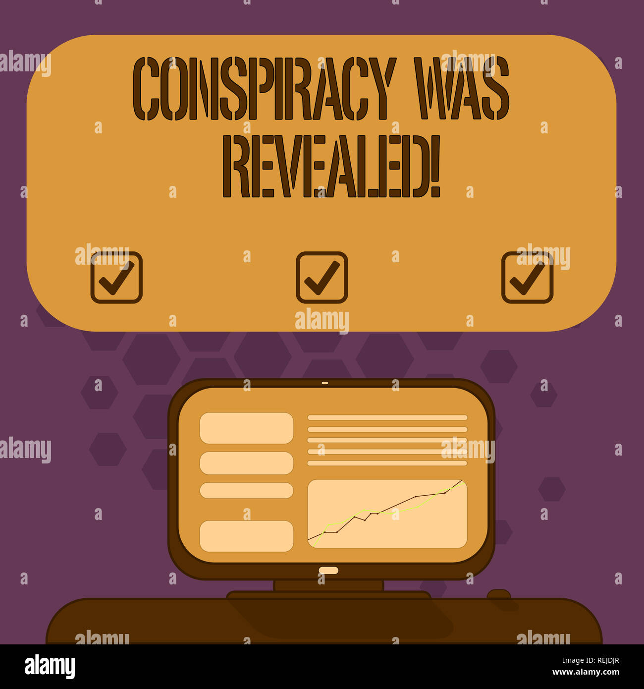 Handwriting text Conspiracy Was Revealed. Concept meaning the activity ...