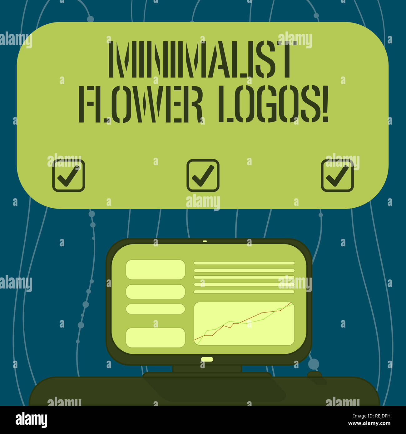 Text sign showing Minimalist Flower Logos. Conceptual photo use ...