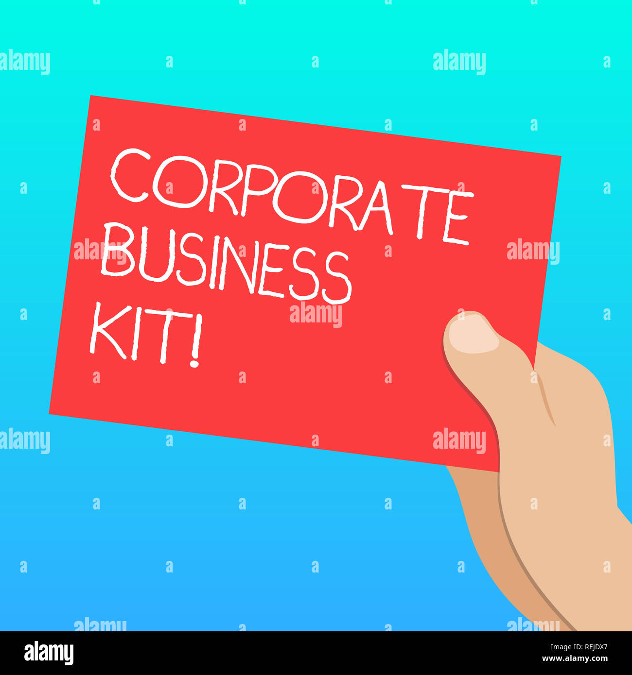 Handwriting text Corporate Business Kit. Concept meaning Customized ...