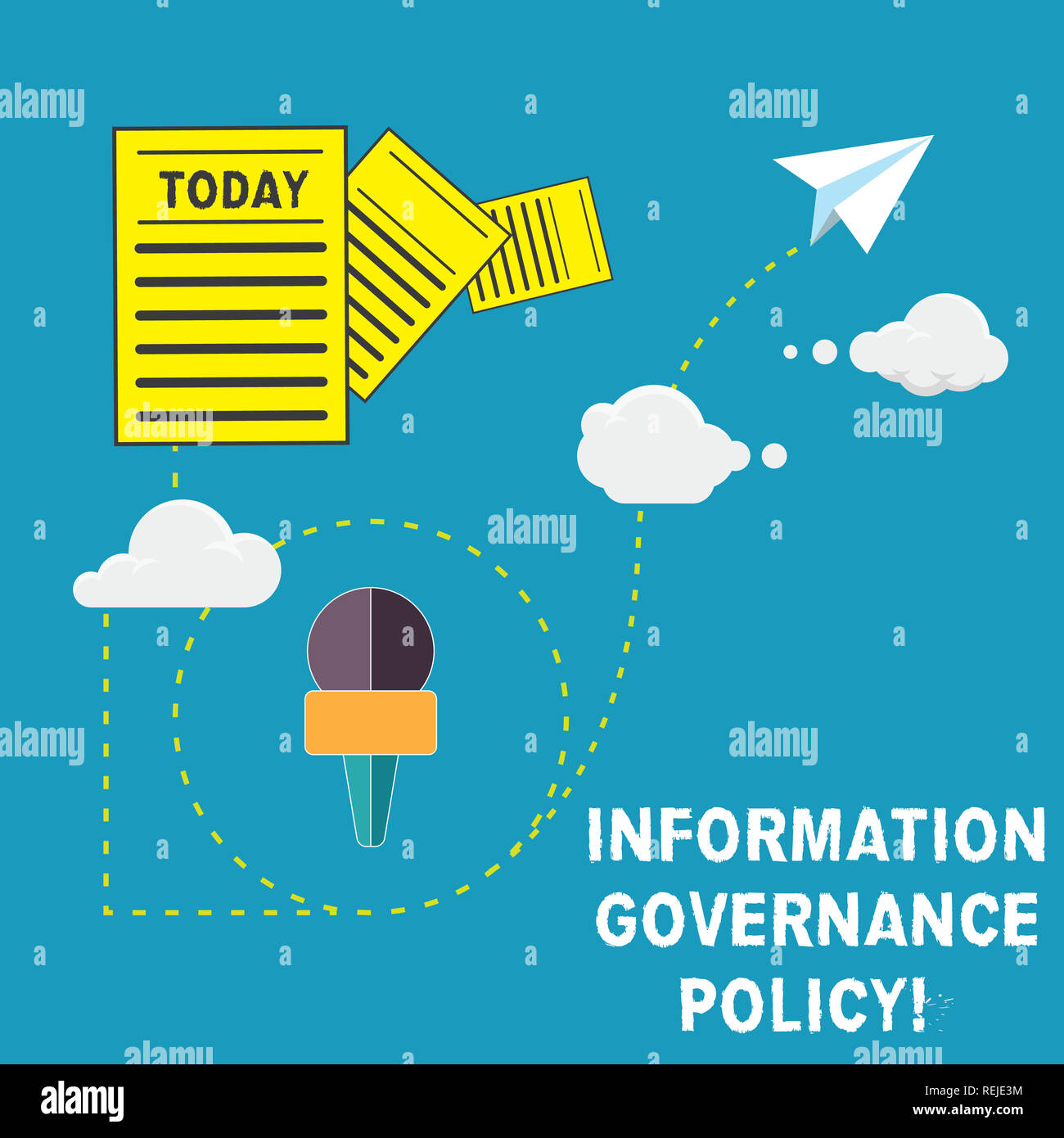 Handwriting text Information Governance Policy. Concept meaning ...