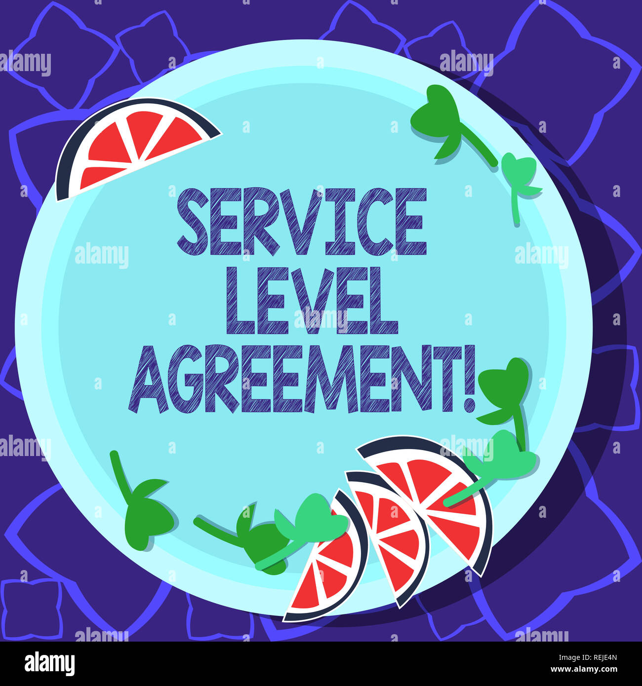 Handwriting text writing Service Level Agreement. Concept meaning ...