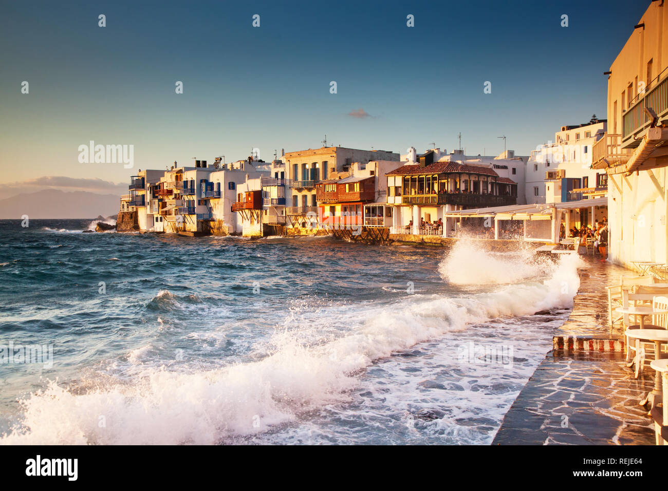 little venice at sunset, mykonos, Greece - luxury travel destiation ...