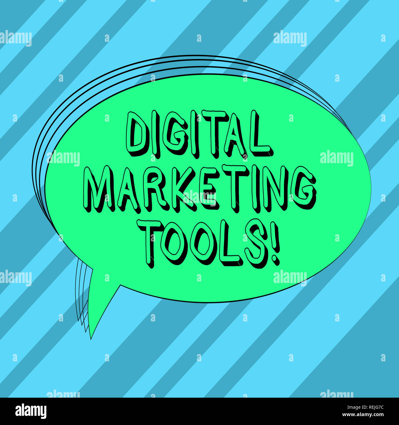 Text sign showing Digital Marketing Tools. Conceptual photo Channels or ...