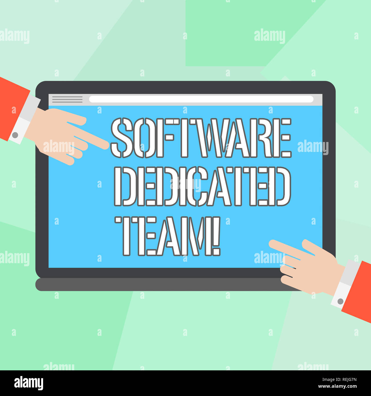 Conceptual hand writing showing Software Dedicated Team. Business photo ...