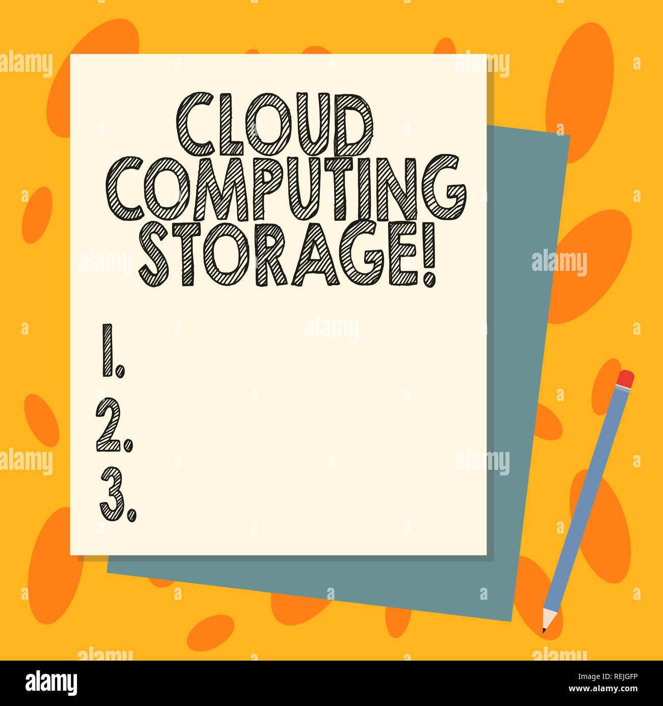 Handwriting text Cloud Computing Storage. Concept meaning digital data ...