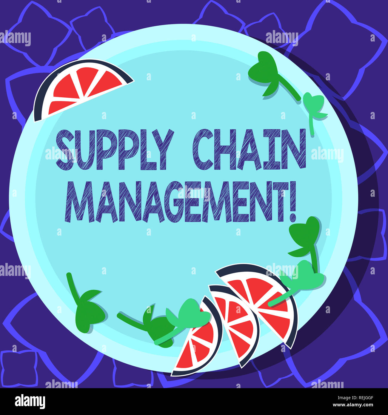 Handwriting text writing Supply Chain Management. Concept meaning ...