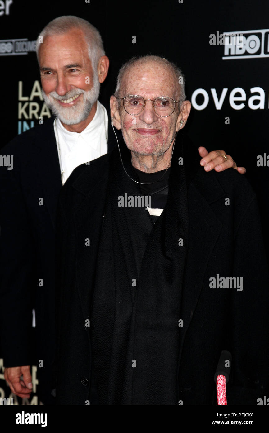 NEW YORK, NY - JUNE 01: David Webster and Larry Kramer attend the "Larry Kramer In Love And ...