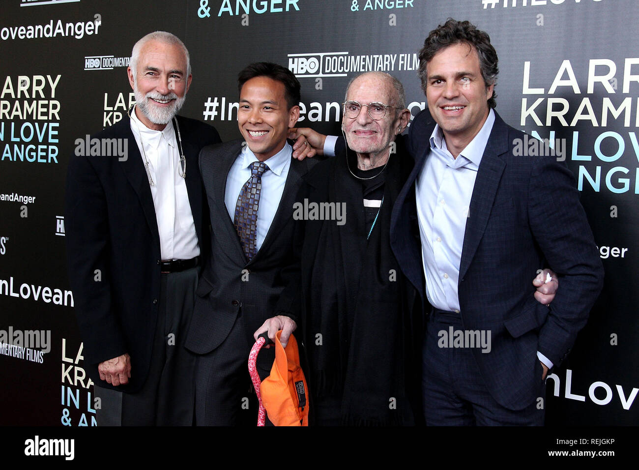 NEW YORK, NY - JUNE 01: David Webster, Kelsey Louie, Larry Kramer and ...
