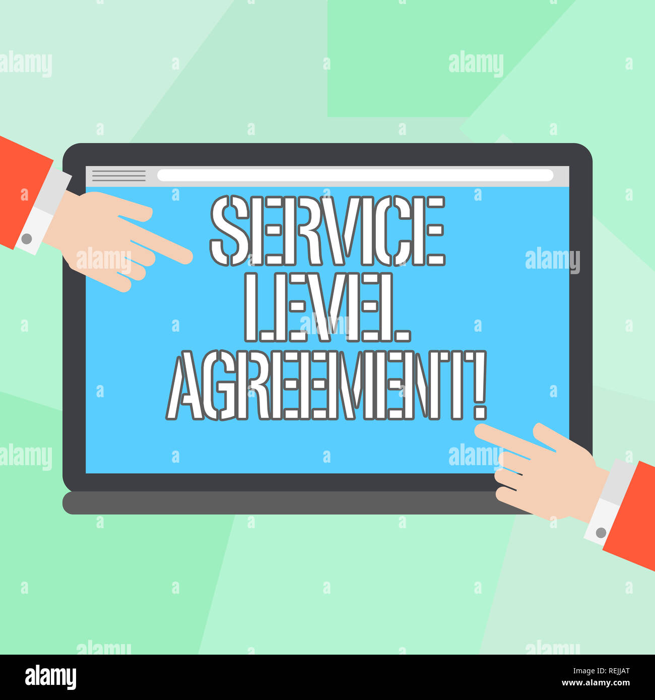 Conceptual hand writing showing Service Level Agreement. Business photo ...
