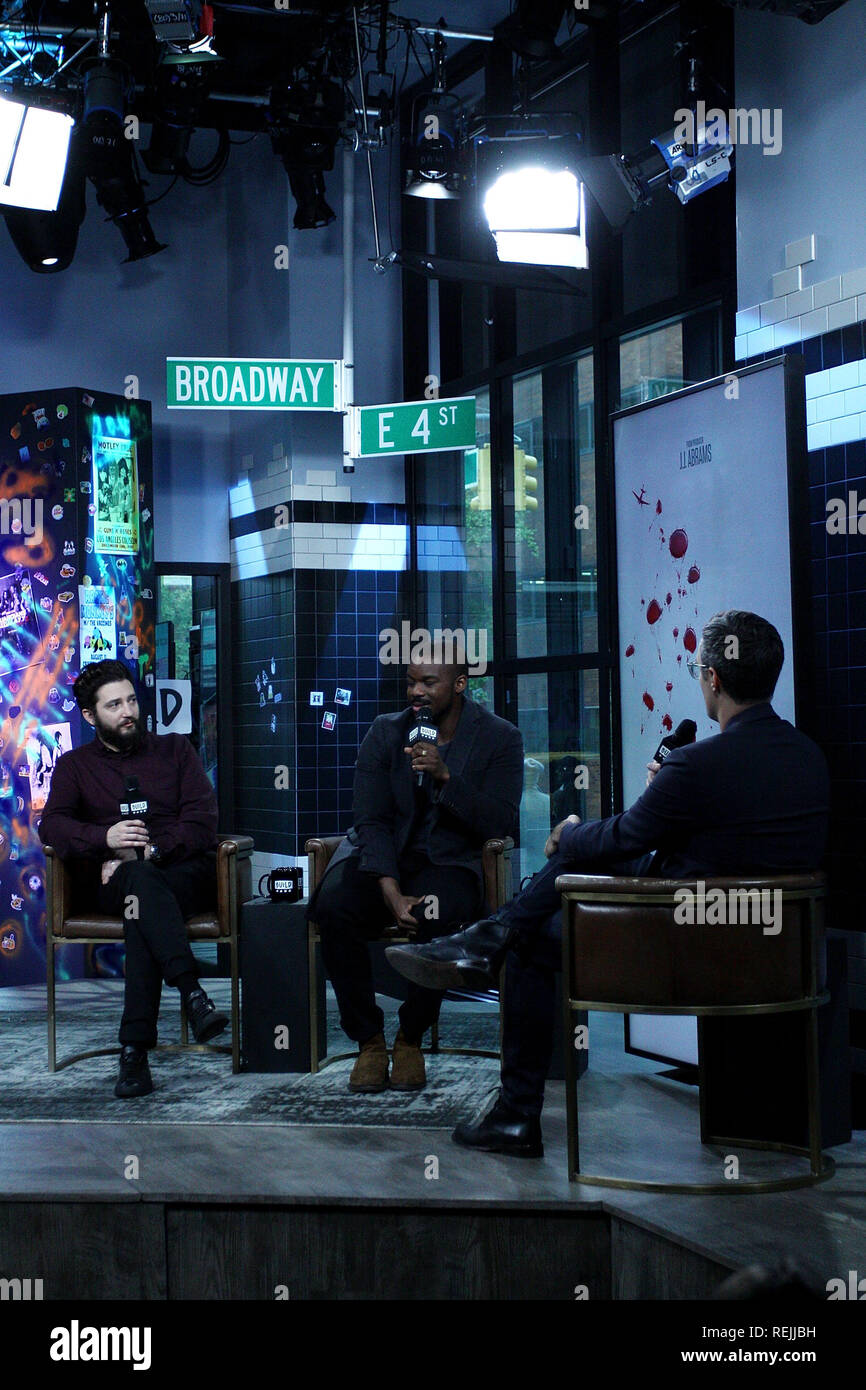 NEW YORK, NY - OCTOBER 24: John Magaro, Jovan Adepo at the Build Series ...