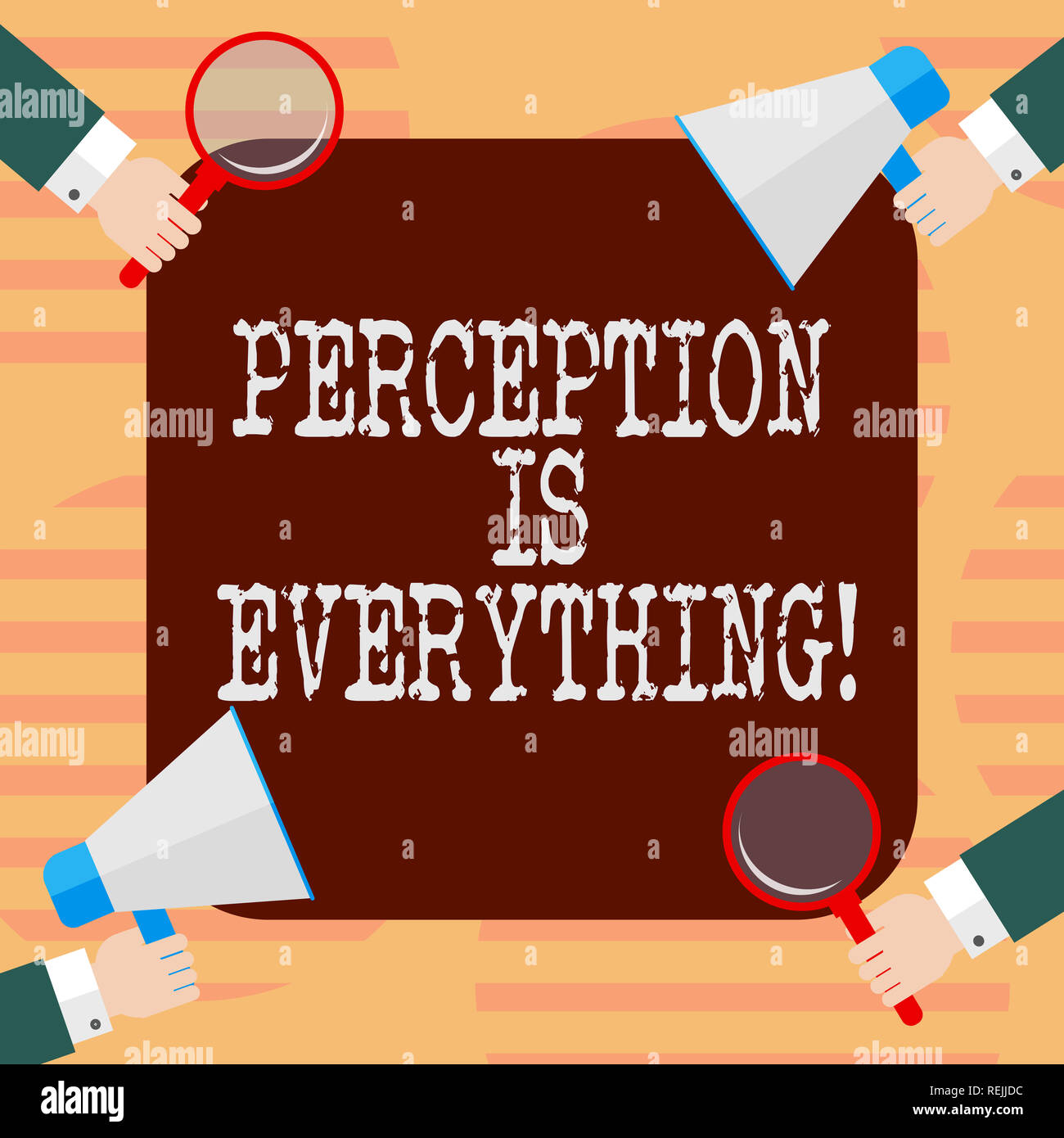 Word writing text Perception Is Everything. Business concept for how we ...