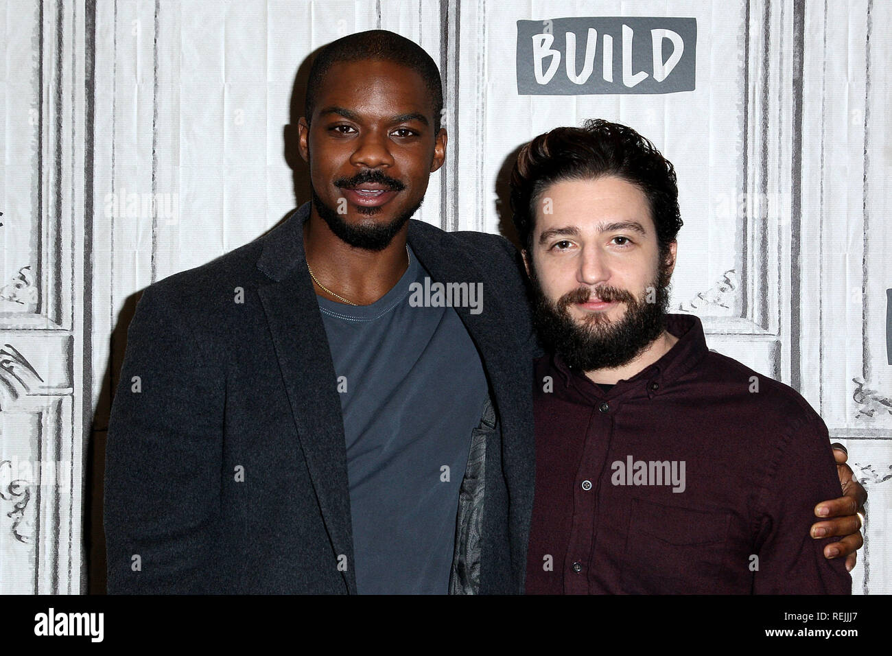 NEW YORK, NY - OCTOBER 24: Jovan Adepo, John Magaro at the Build Series ...