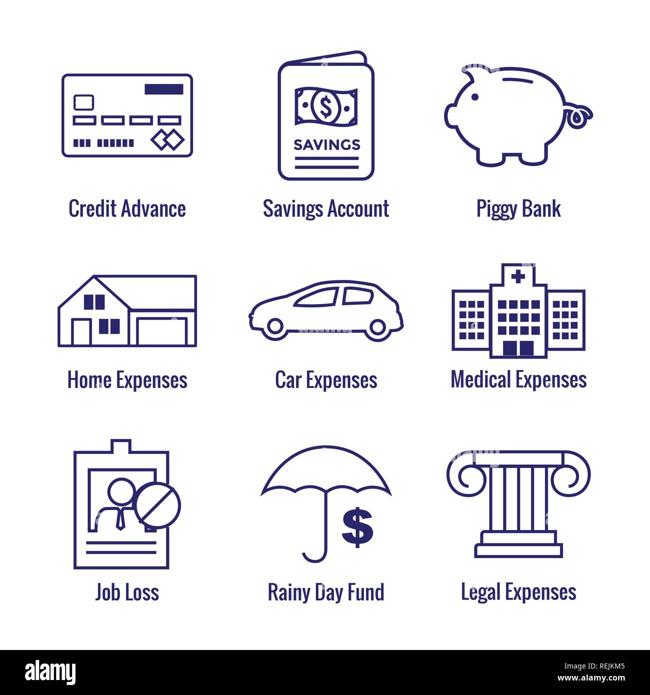 Financial emergency fund icon savings hi-res stock photography and ...