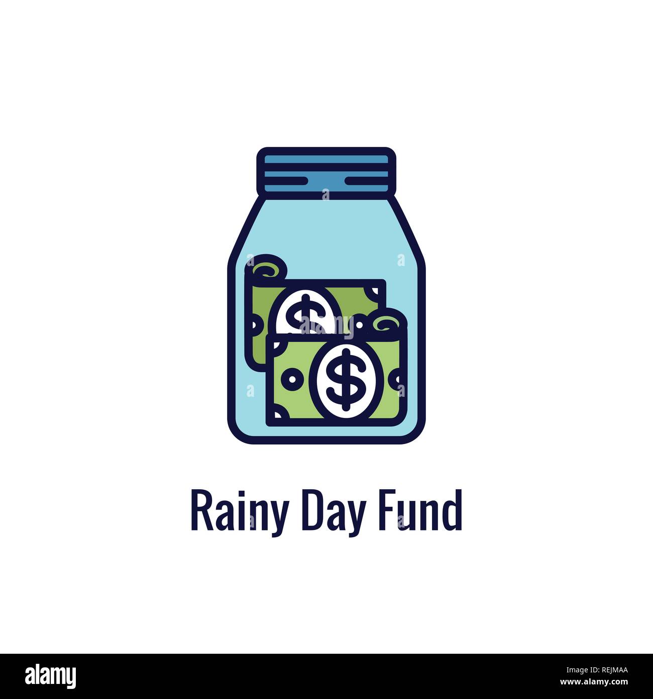 Retirement Account & Savings Icon Set - Mutual Fund, Roth IRA, etc ...