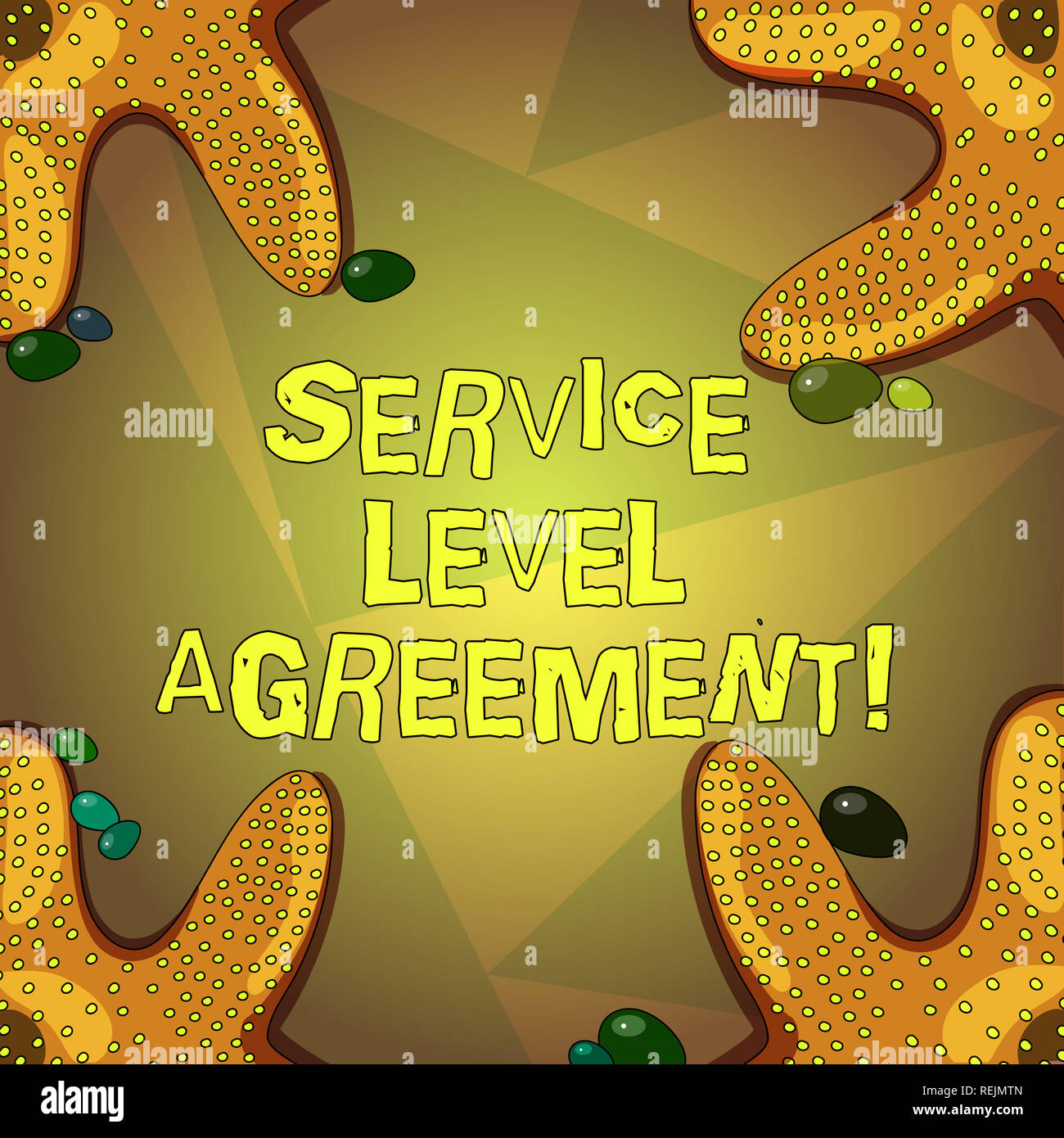 Word writing text Service Level Agreement. Business concept for ...