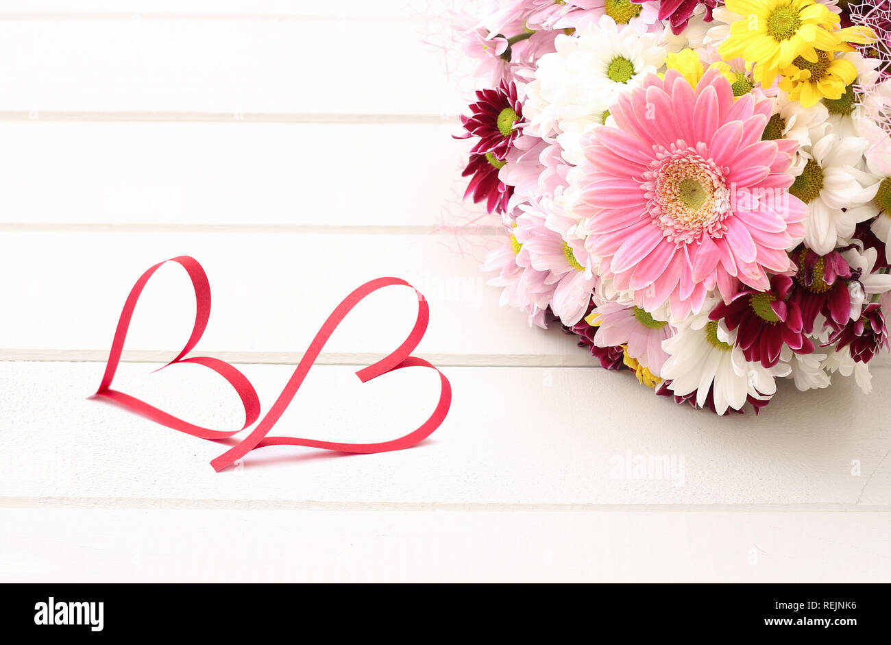 Two flower heart shape hi-res stock photography and images - Alamy