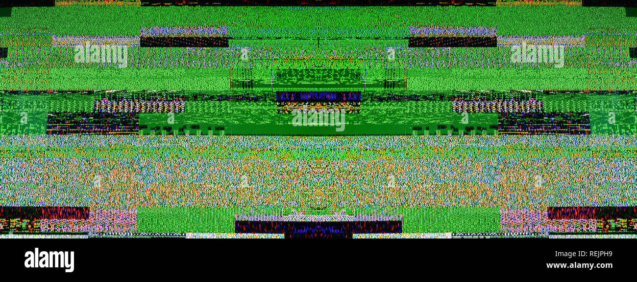 Digital television noise on a large plasma OLED 4K Ultra HD High ...