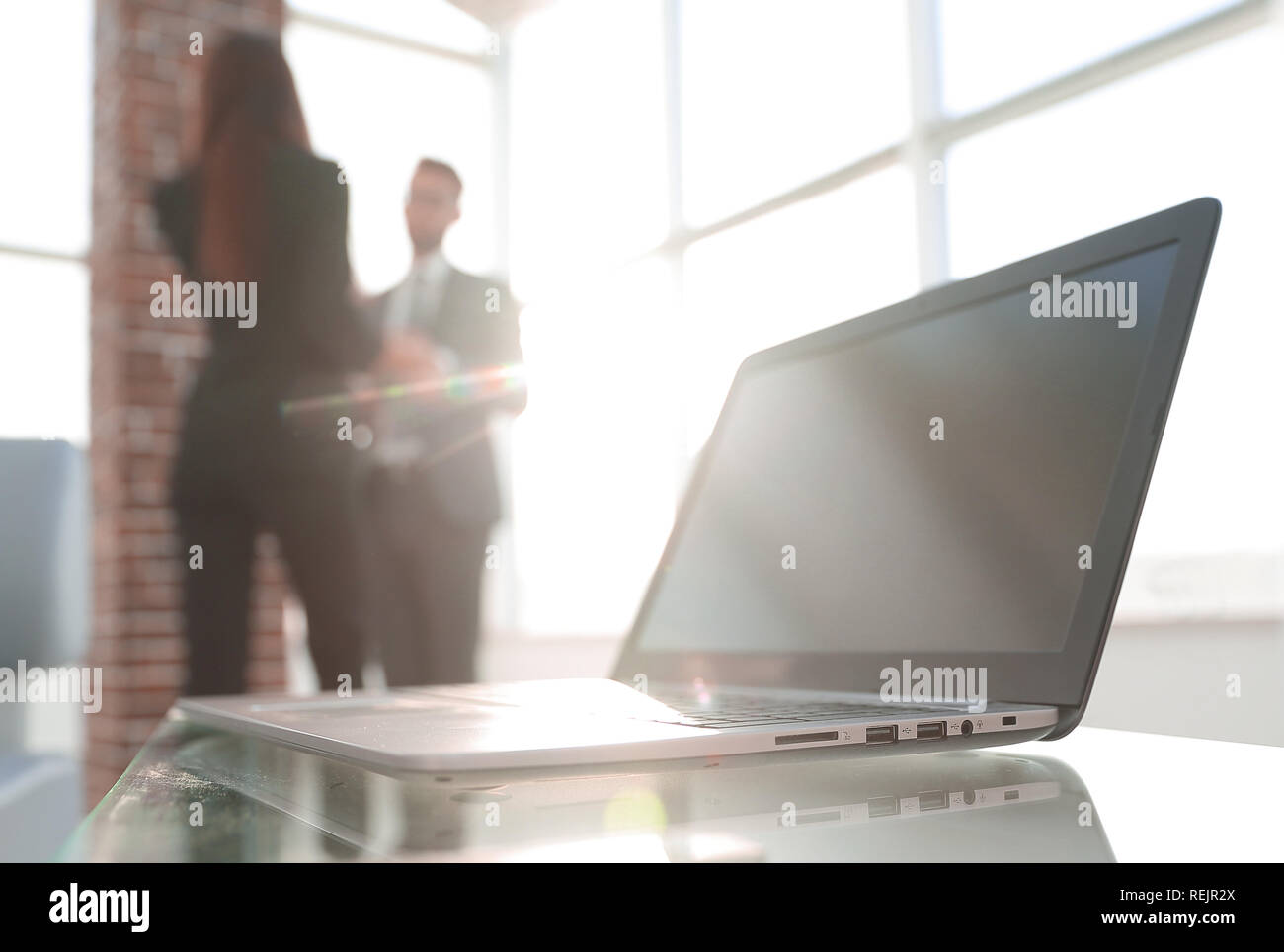 workspace table works in the office with a computer Stock Photo - Alamy