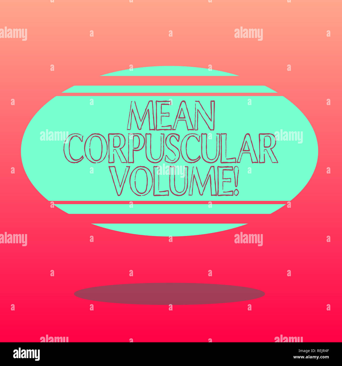 Handwriting text writing Mean Corpuscular Volume. Concept meaning ...