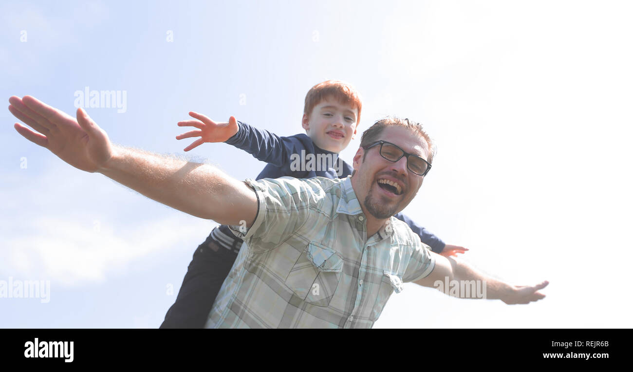 funny father and son spend time together Stock Photo - Alamy