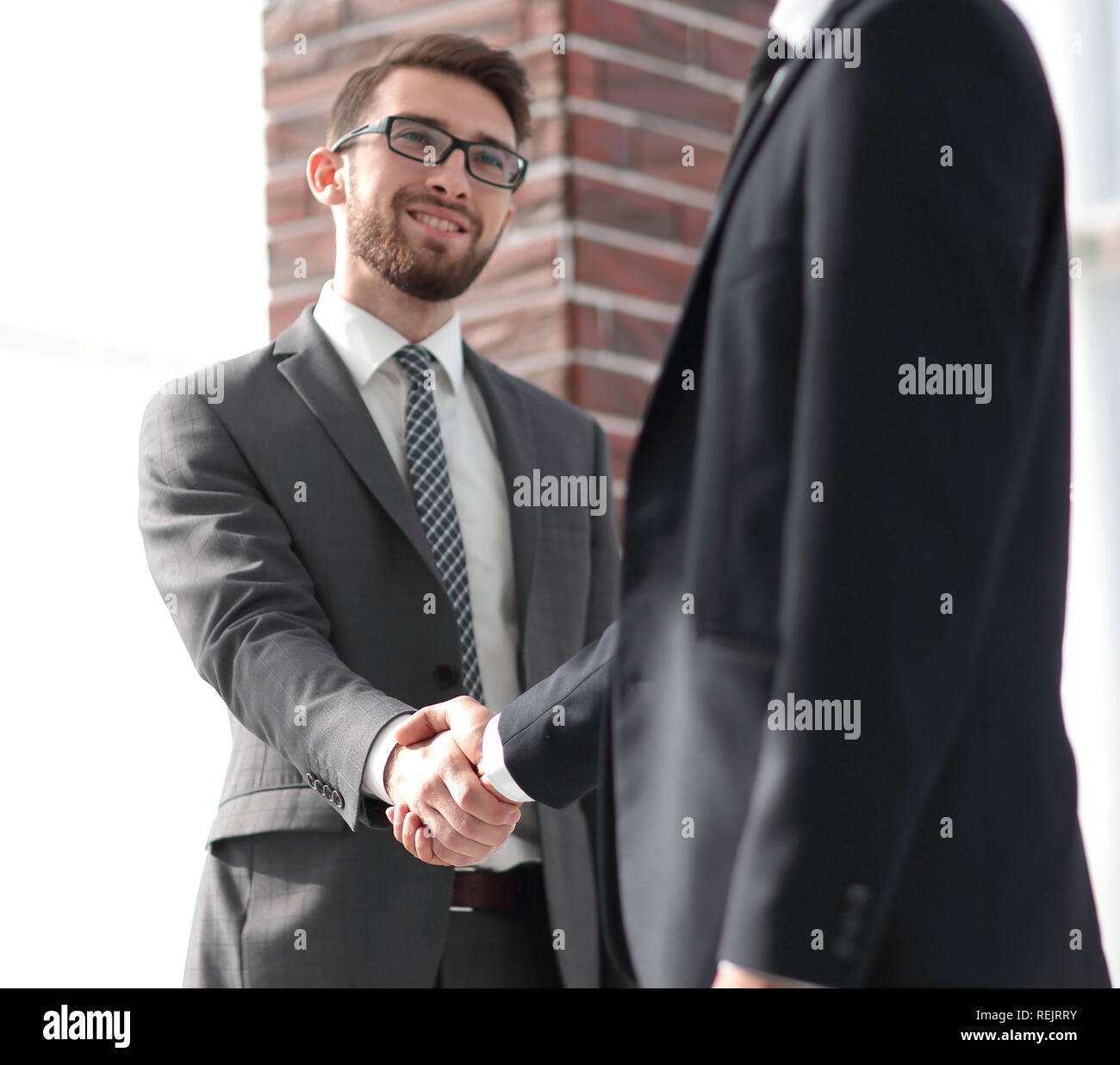 closeup.handshake financial partners Stock Photo - Alamy