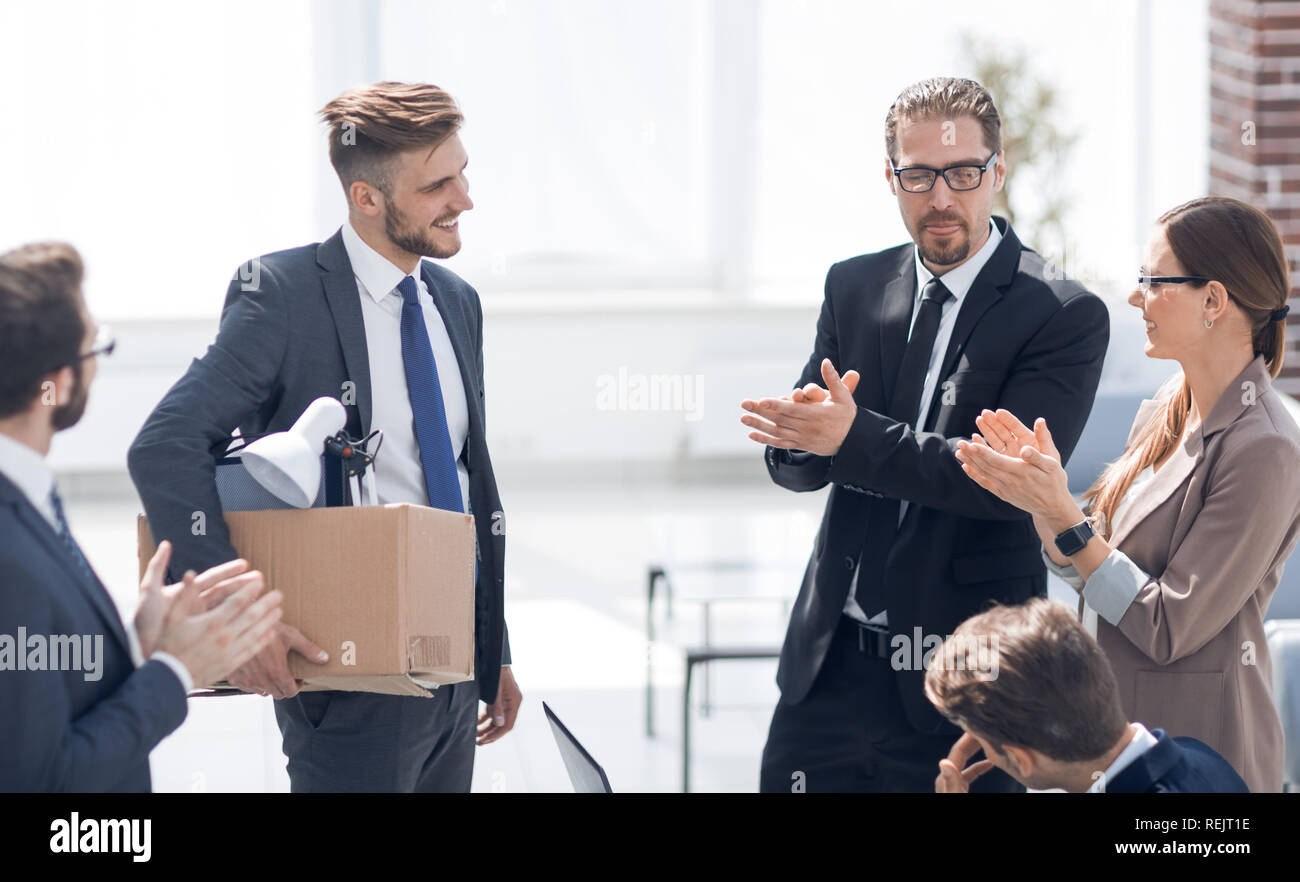 employees welcome the new team member Stock Photo - Alamy
