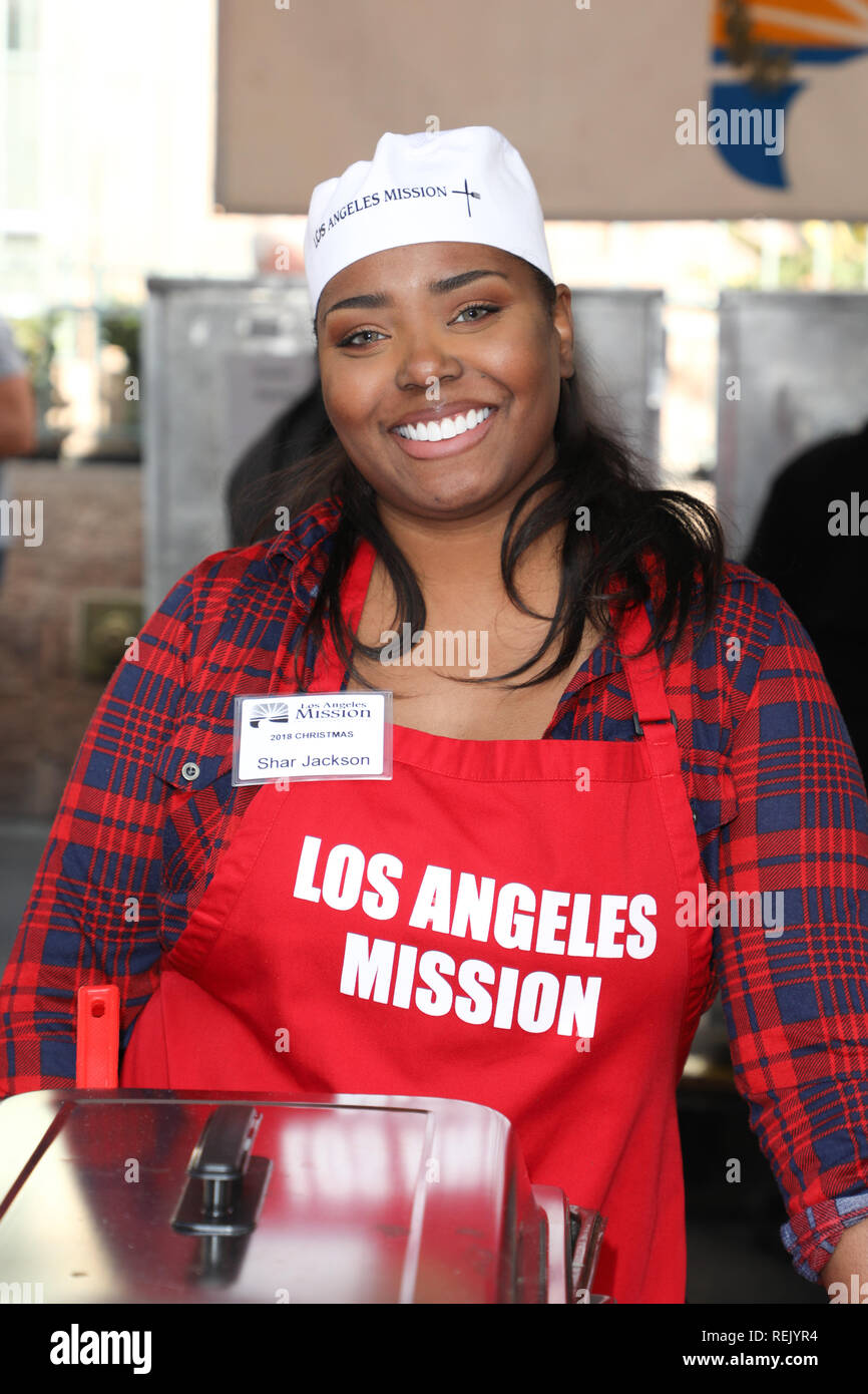 Celebrities serve dinner at LA Mission Christmas dinner for the homeless held at Los Angeles ...