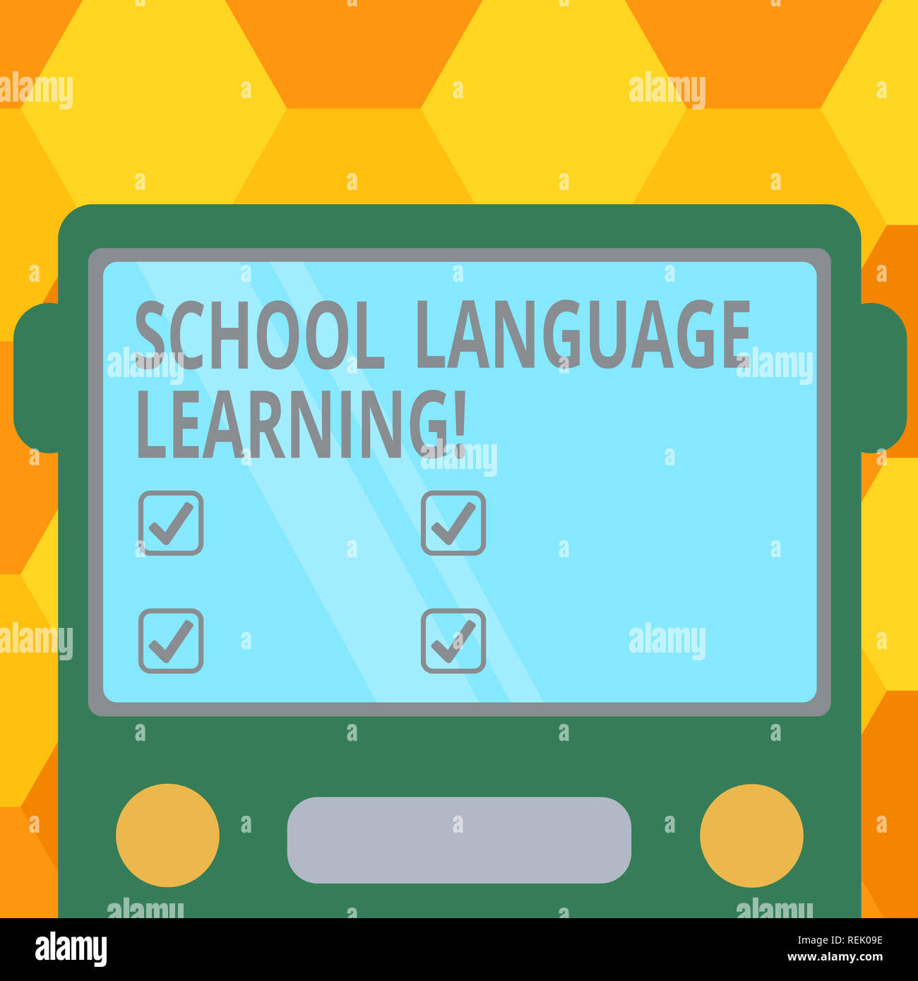 Handwriting text School Language Learning. Concept meaning school where ...