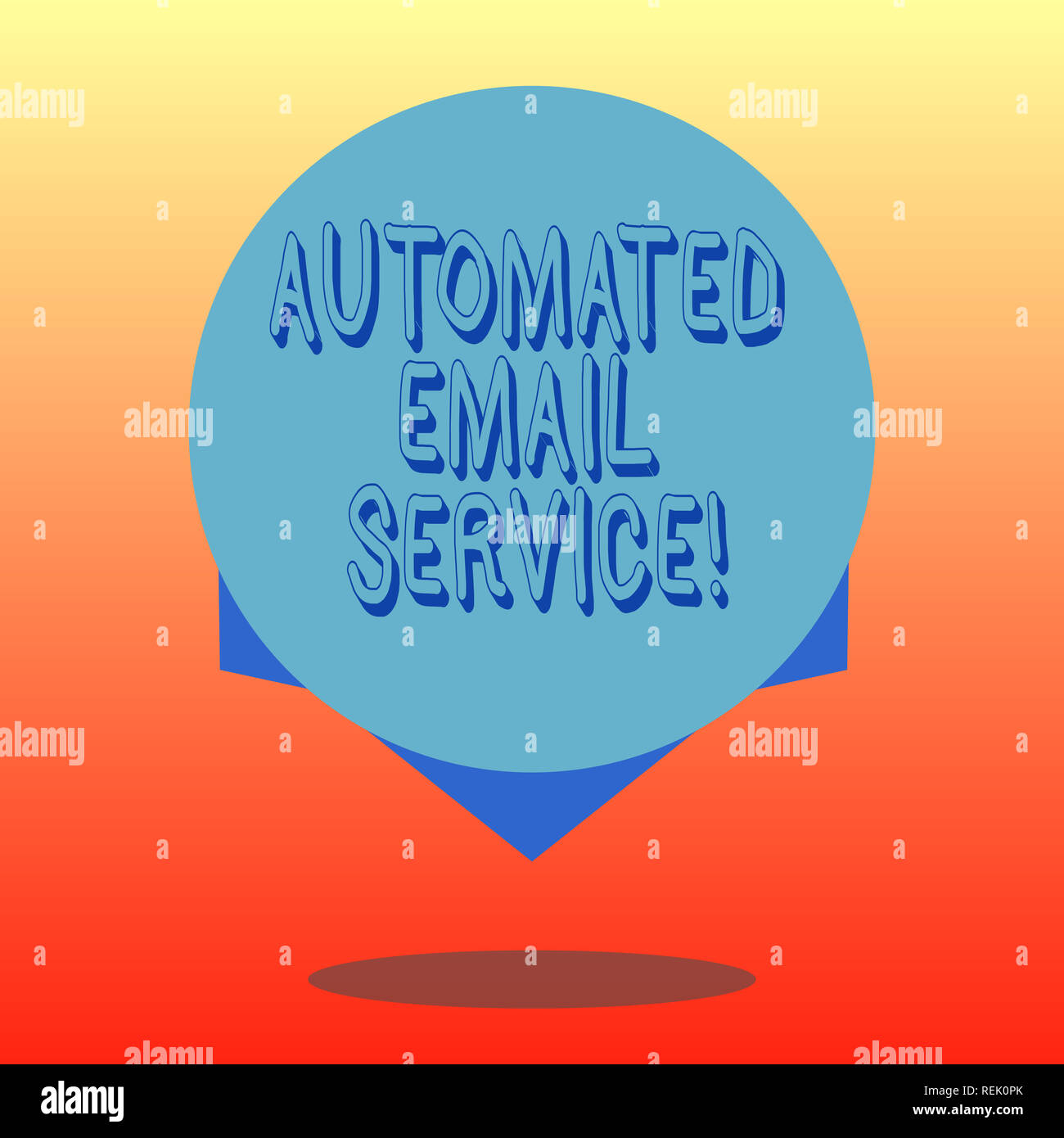 Handwriting text Automated Email Service. Concept meaning automatic decision making based on big ...