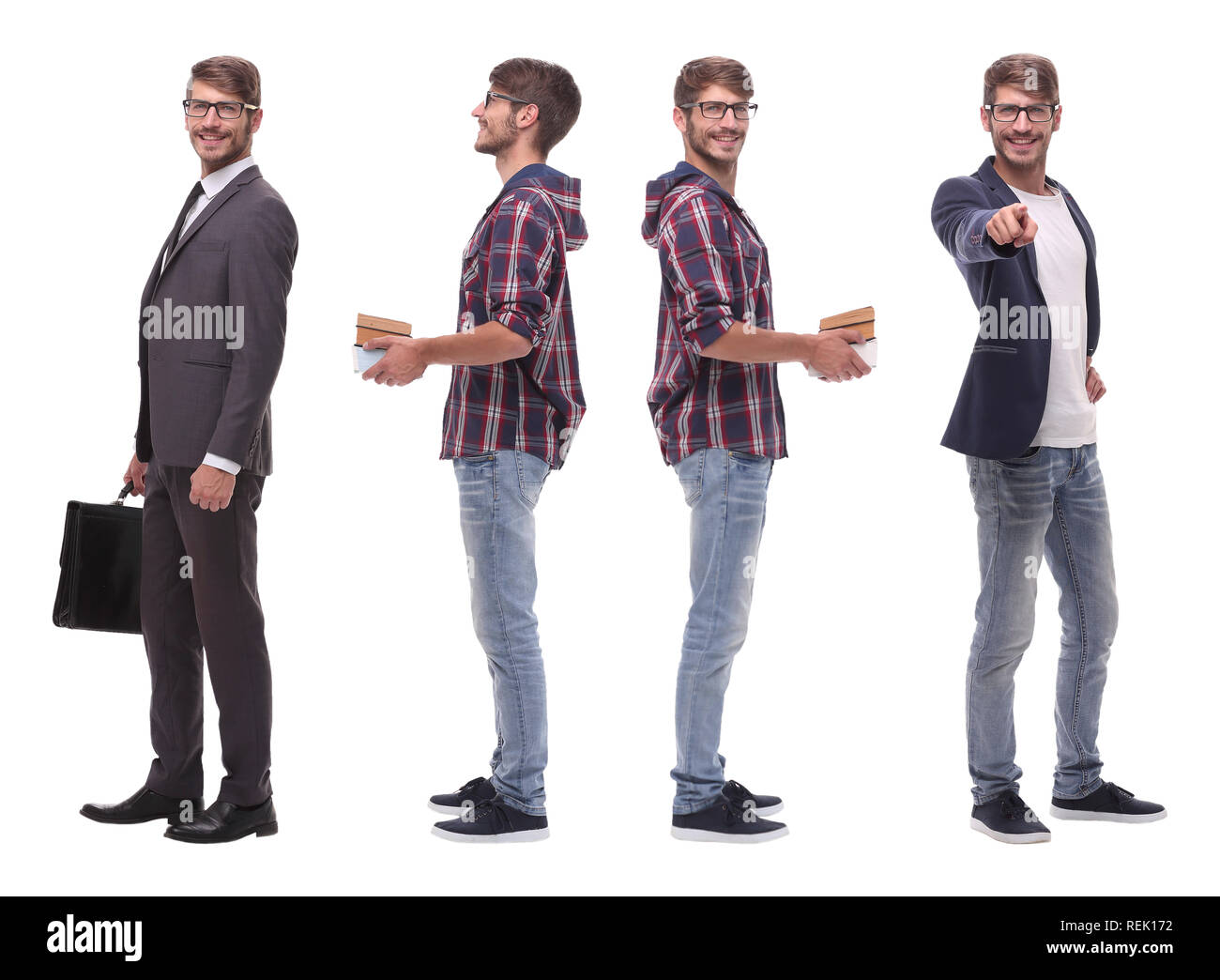 photo collage of a modern young man Stock Photo - Alamy