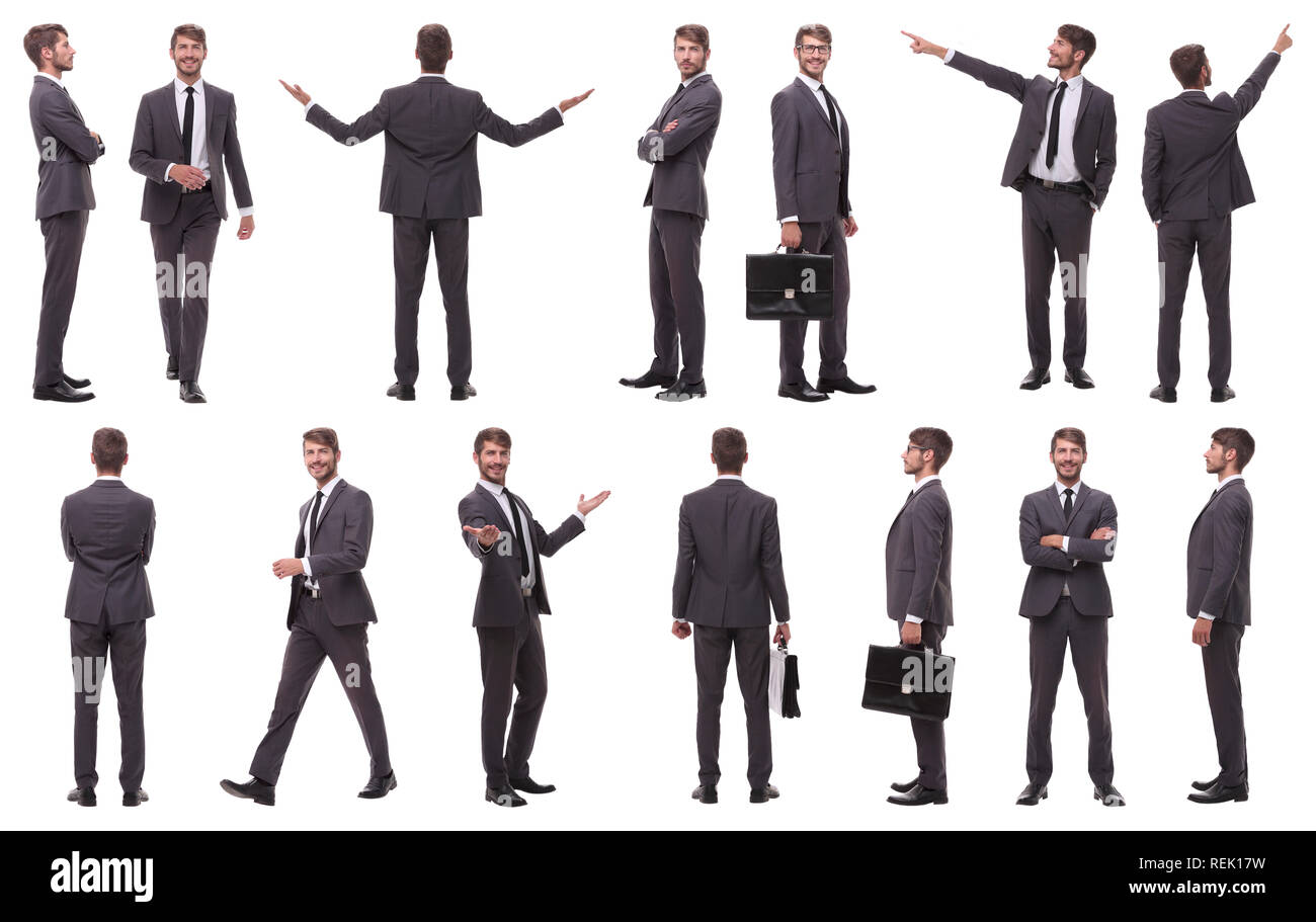 collage of various photos of a successful businessman Stock Photo - Alamy