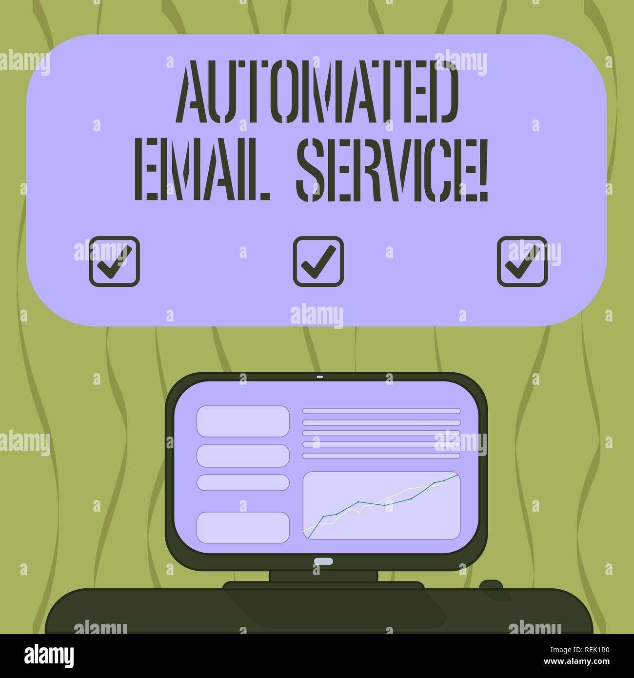 Writing note showing Automated Email Service. Business photo showcasing ...