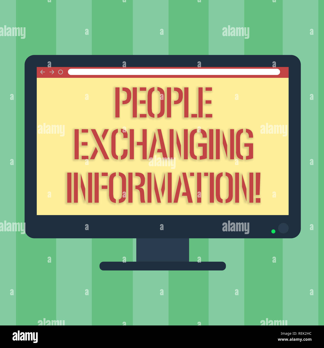 Handwriting text People Exchanging Information. Concept meaning passing ...