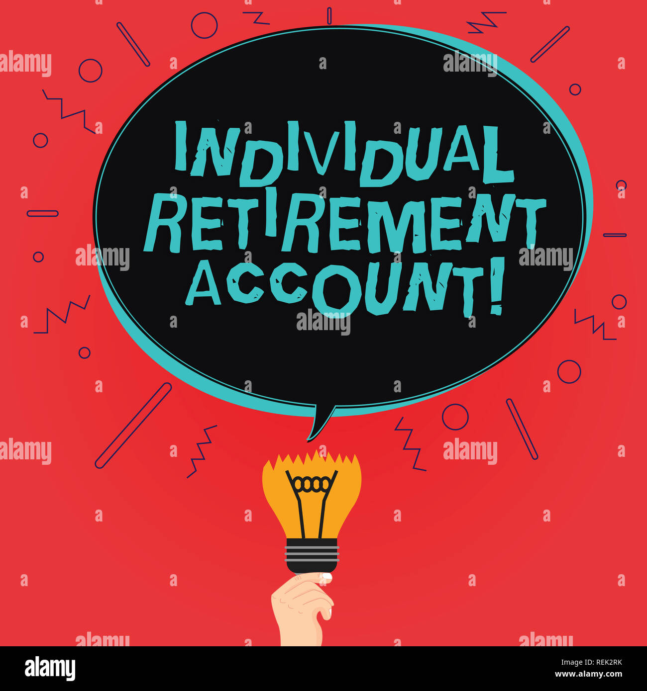 Writing note showing Individual Retirement Account. Business photo ...