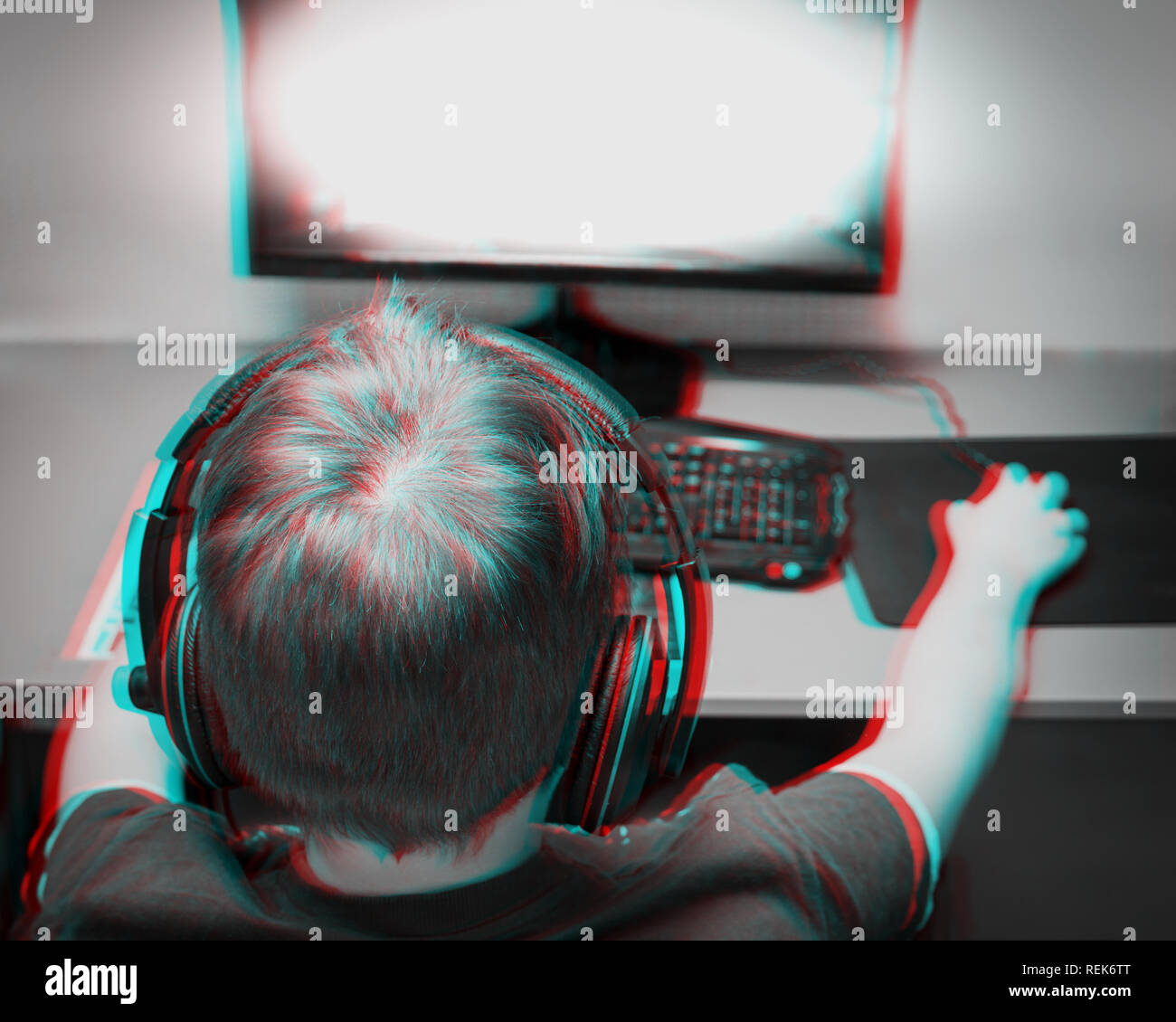 Child computer back view school hi-res stock photography and images - Alamy