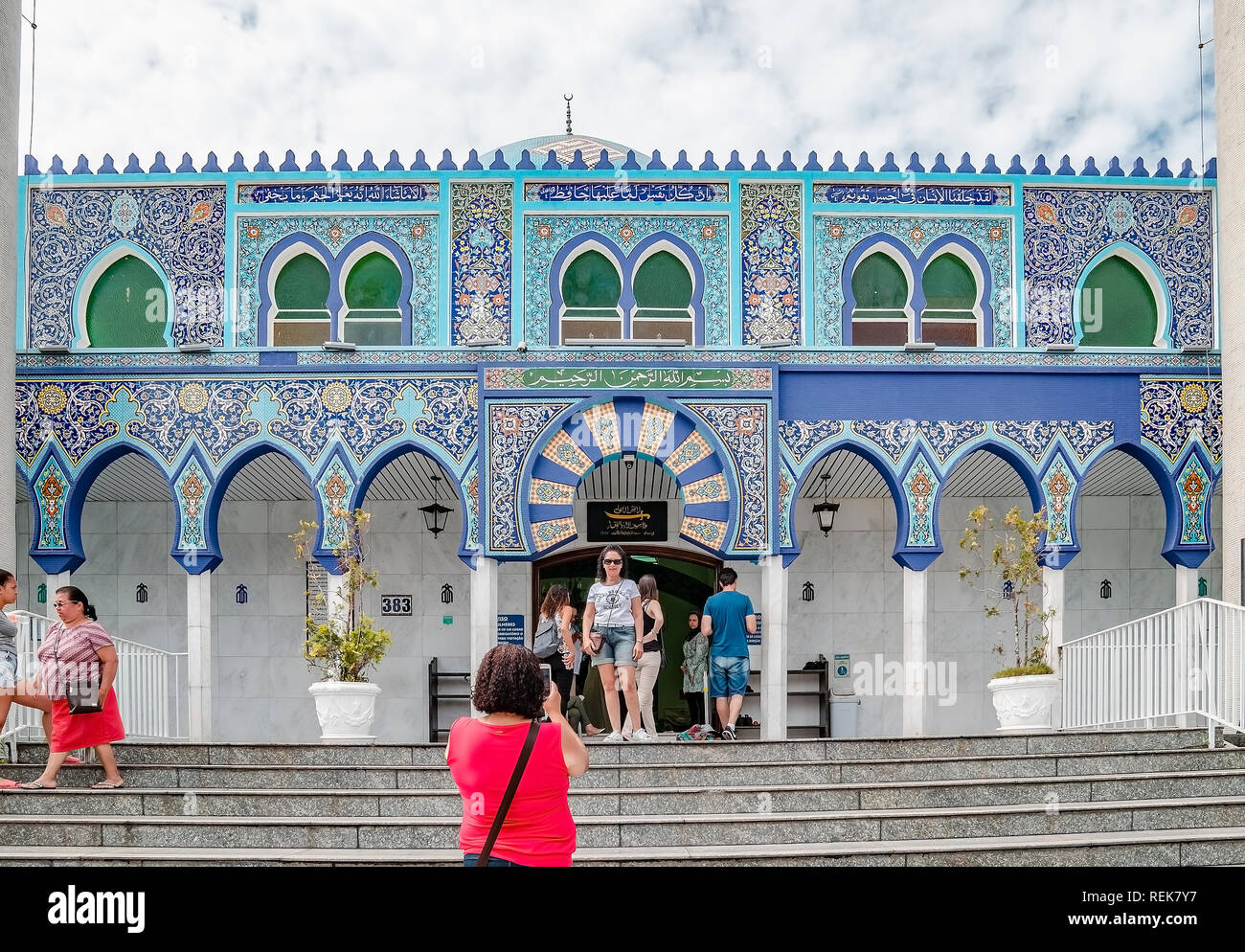 Curitiba - PR, Brazil - December 16, 2018: People taking photos in ...