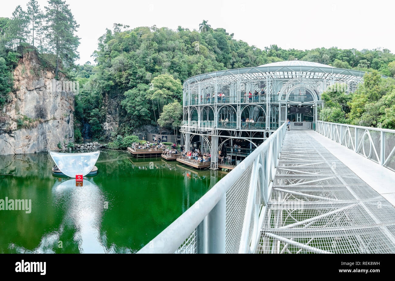 Curitiba - PR, Brazil - December 16, 2018: Opera de Arame (wire opera ...