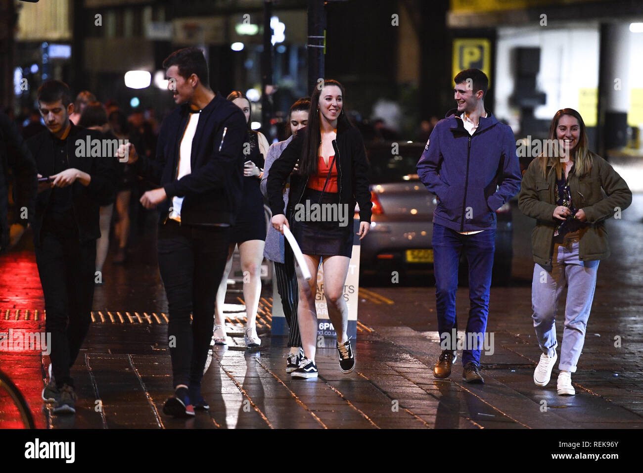 Christmas revelers head out to party on 'Mad Friday' in Central Glasgow ...