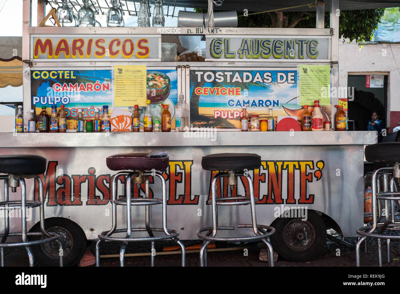 Food Stand In Guanajuato, Mexico Stock Photo - Alamy