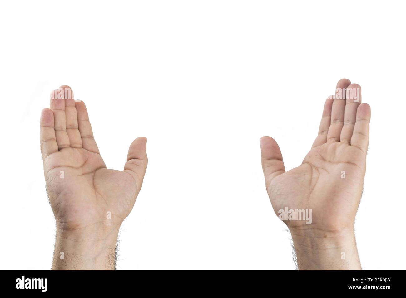 Man hands isolated on white background Stock Photo - Alamy