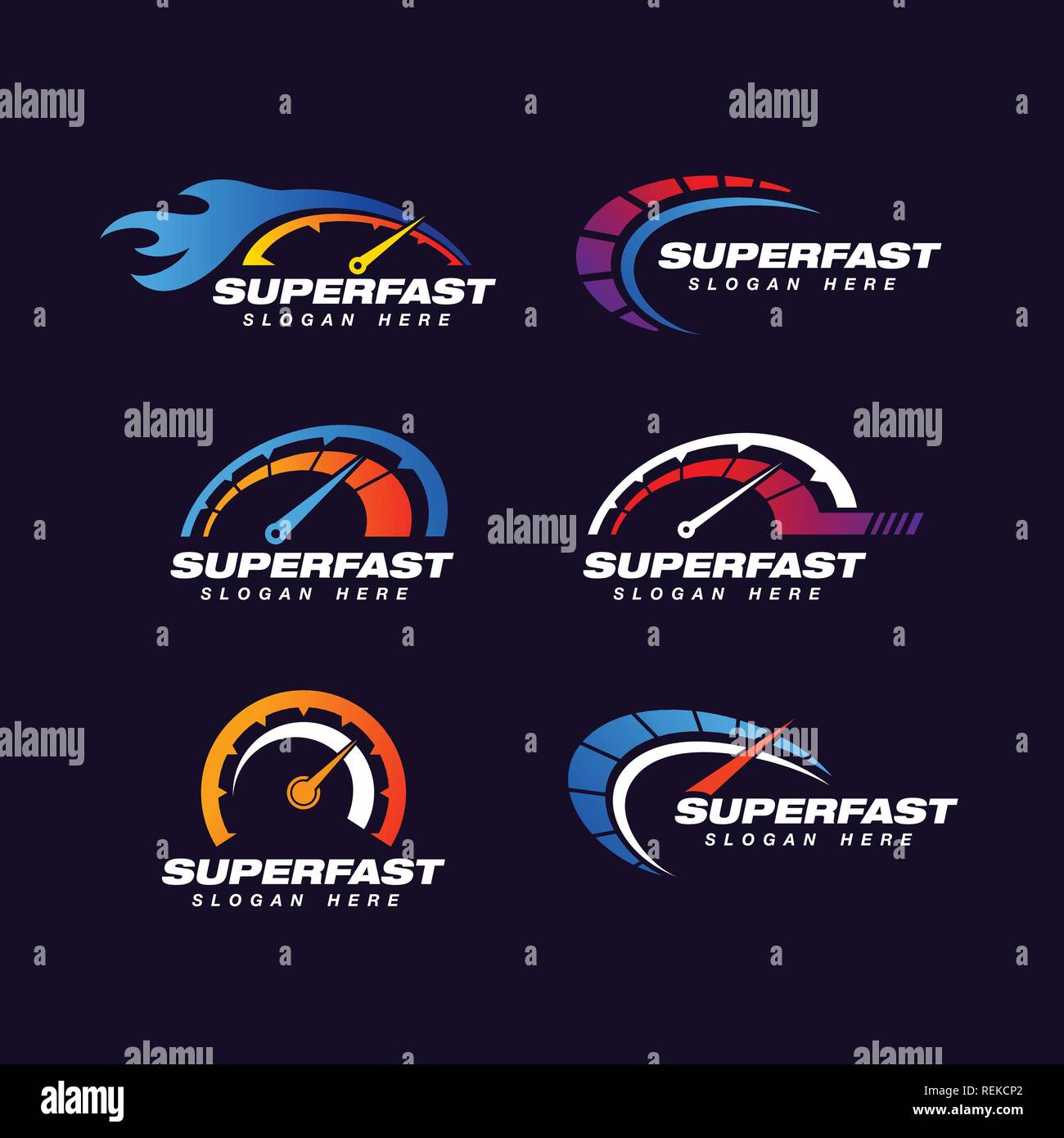 speed indicator vector logo design with flame effect. speedometer ...